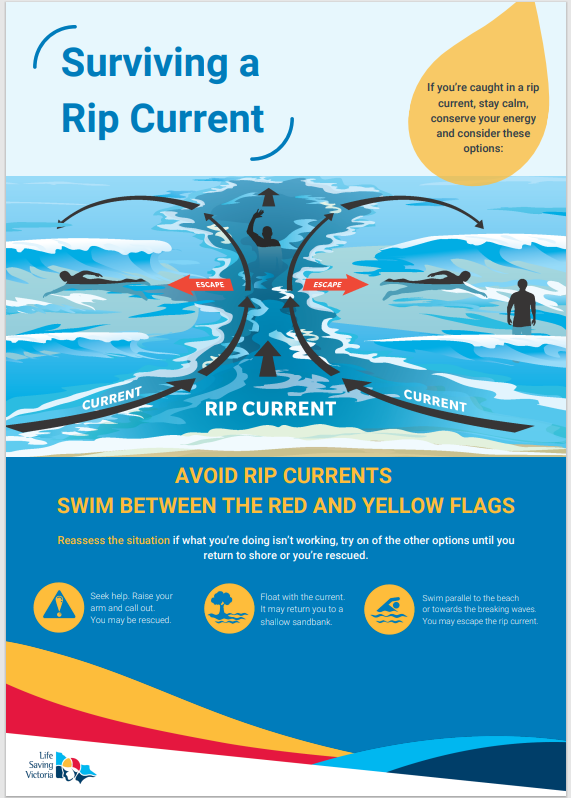 Surviving a Rip Current A1 Poster – Life Saving Victoria